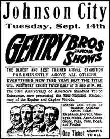 Gentry Brothers Famous Shows Wowed Johnson Citians in 1915 – Bob Cox’s ...